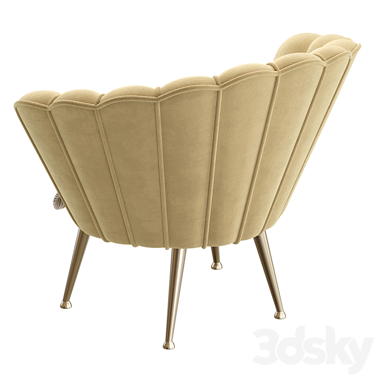 Armchair ROSE by Cazarina Interiors 3 Colors Version/Кресло РОУЗ - 3D model