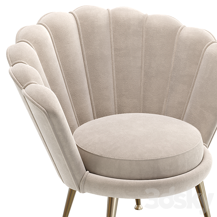 Armchair ROSE by Cazarina Interiors 3 Colors Version/Кресло РОУЗ - 3D model