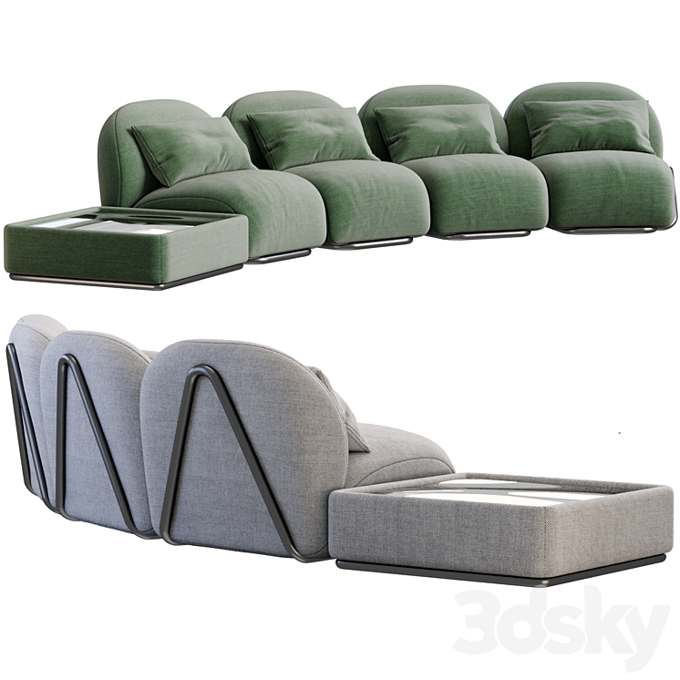 Sofa Victoria By Tacchini - Sofa - 3D model