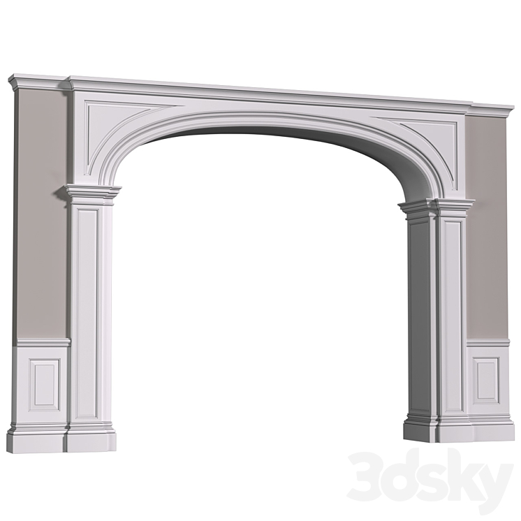 Archway in classic style. Arched interior doorway in a classic style ...