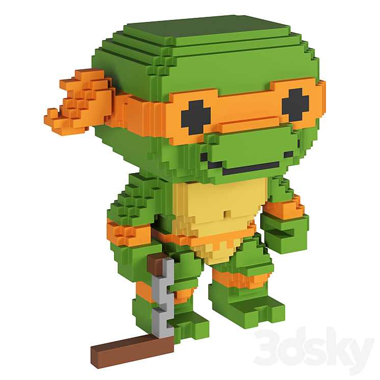 8-Bit Teenage Mutant Ninja Turtles - Toy - 3D model
