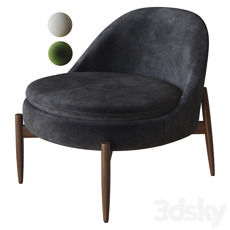 sendai armchair by minotti - Arm chair - 3D model