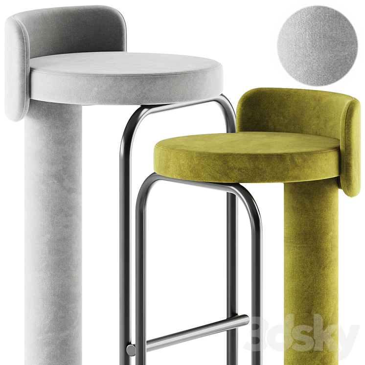 Fox Counter Bar stool by Woo furniture / Bar stool - Chair - 3D model