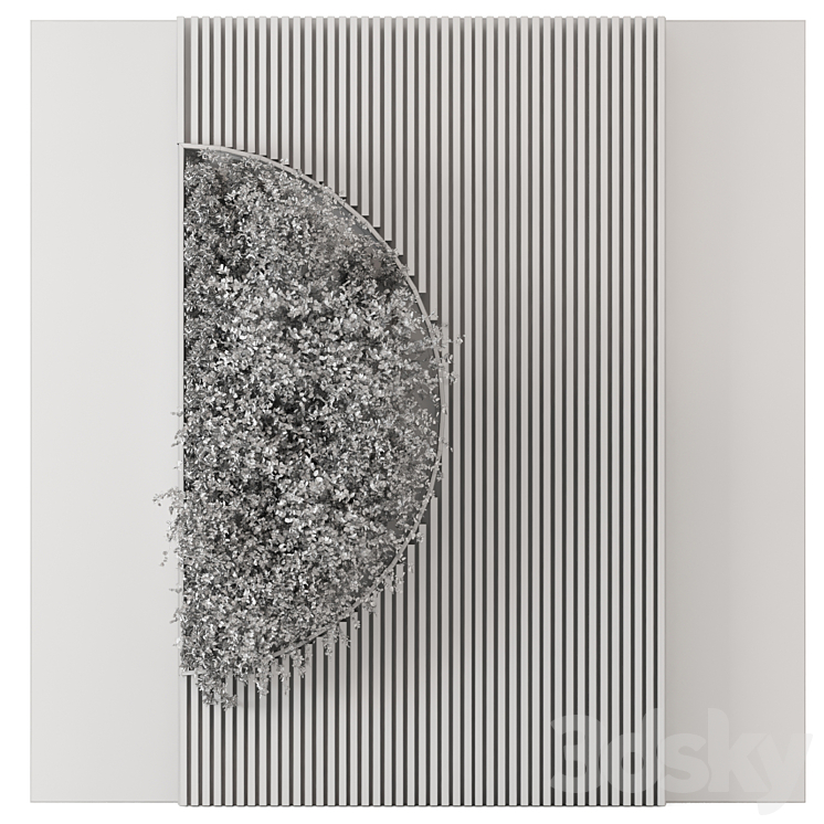Indoor Wall Vertical Garden in Concrete Base - Set 1239 - Fitowall - 3D ... Indoor Wall Vertical Garden in Concrete Base - Set 1239 - Fitowall - 3D ...