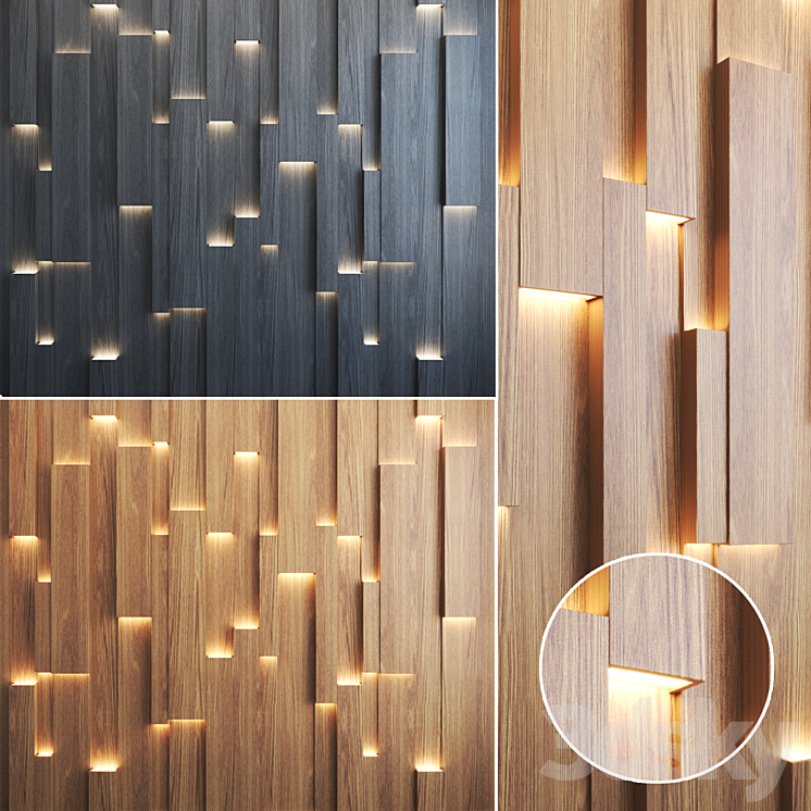 3d wall panel with lighting - Other decorative objects - 3D model