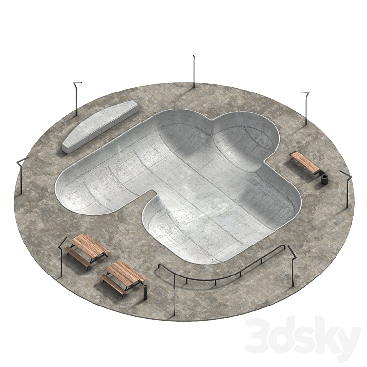 Skate park 1 - Urban environment - 3D model