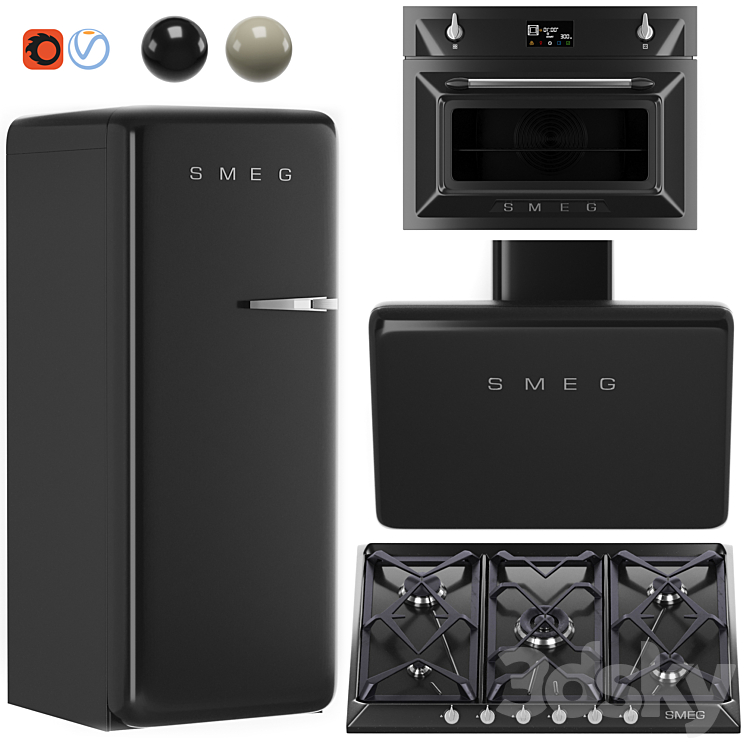 SMEG kitchen appliances - Kitchen appliance - 3D model