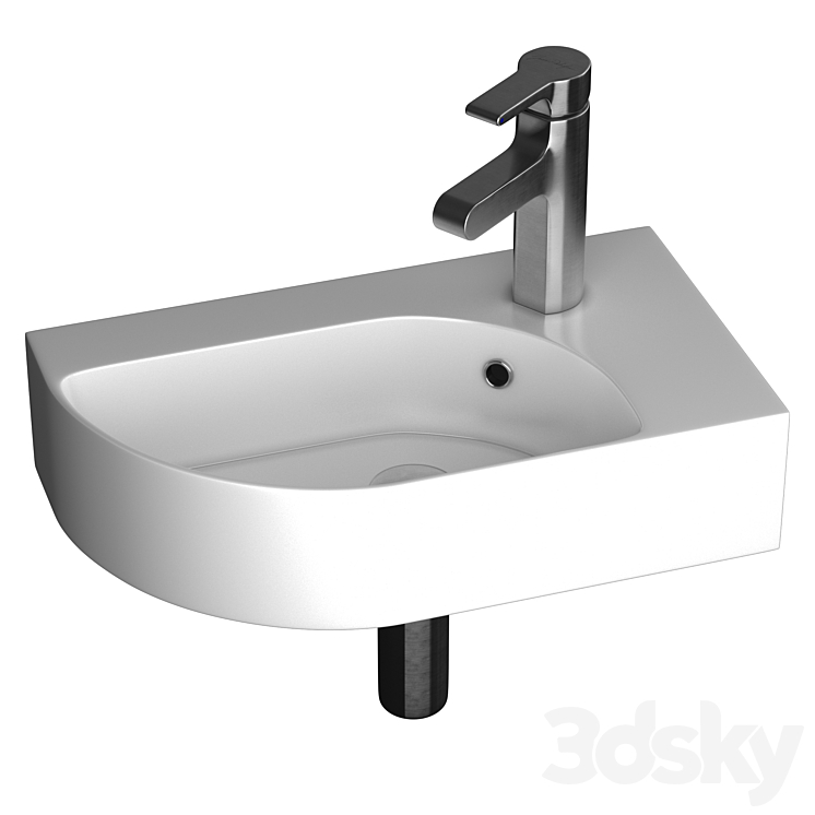 Cersanit Cameo 45 mini sink & Jacob Delafon Singulier faucet - Wash ...