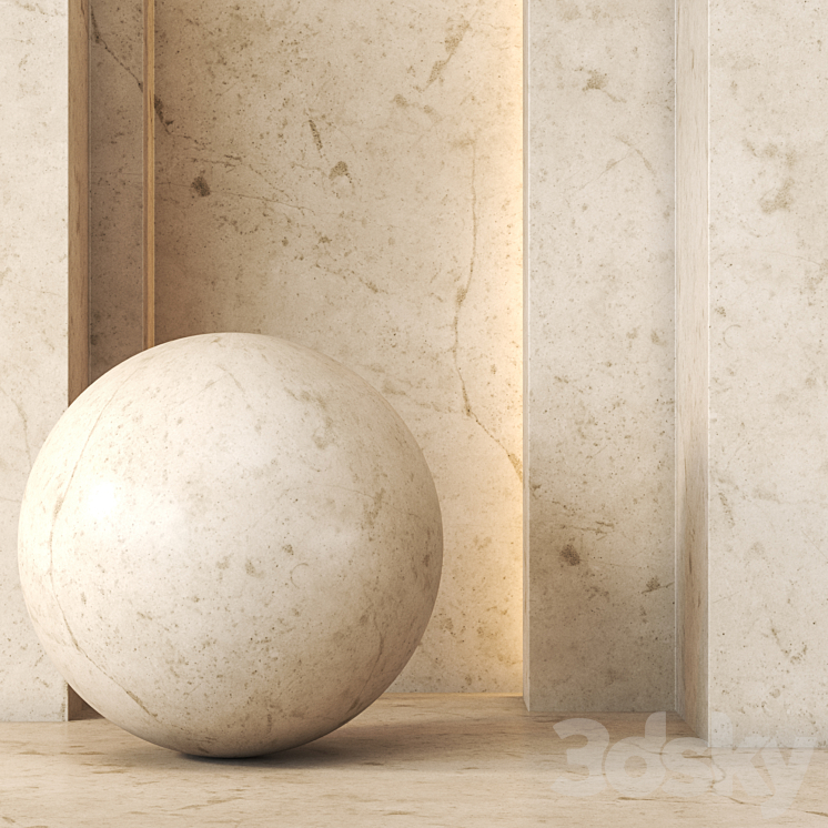 Travertine Texture 4K - Seamless - Stone - 3D model