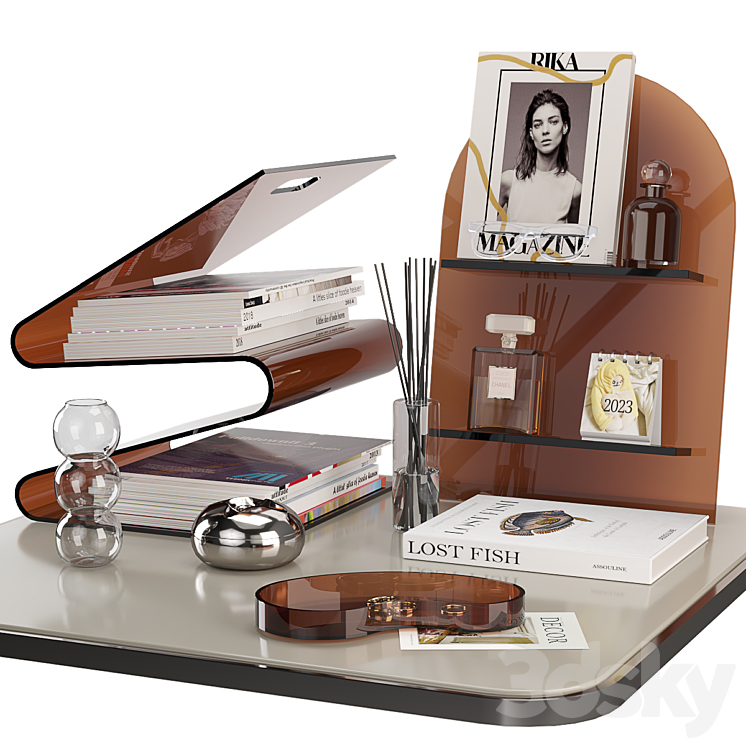 decorative set for the desktop - Decorative set - 3D model