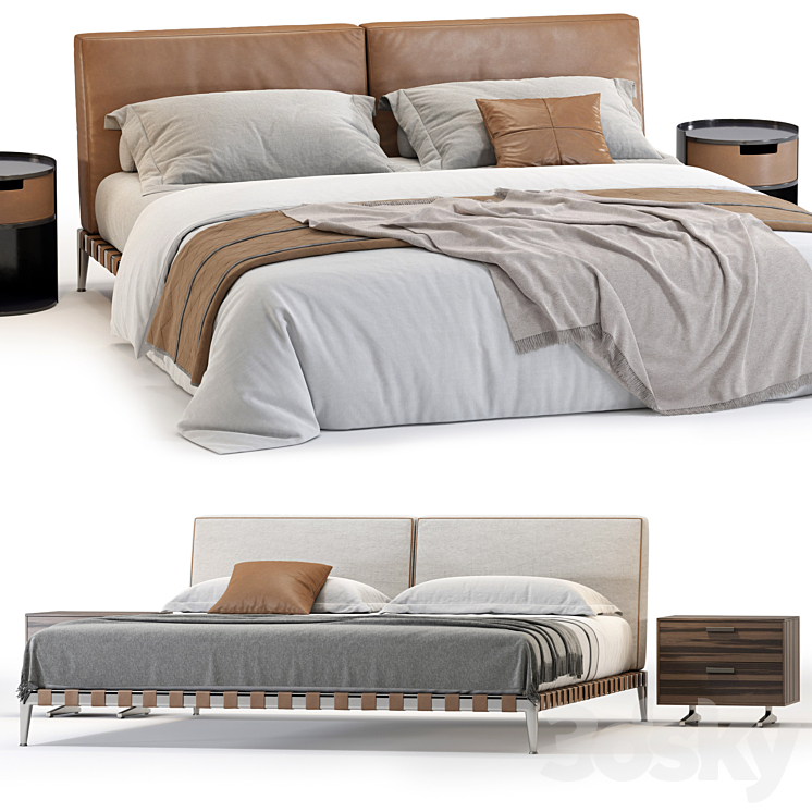 Flexform Gregory Bed - Bed - 3D model