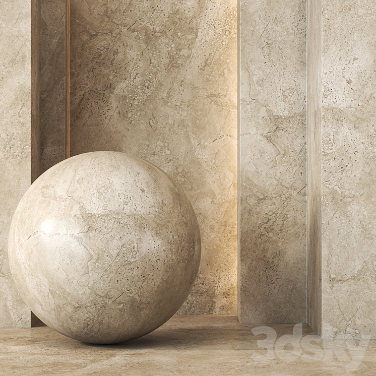 Travertine Texture 4K - Seamless - Stone - 3D model