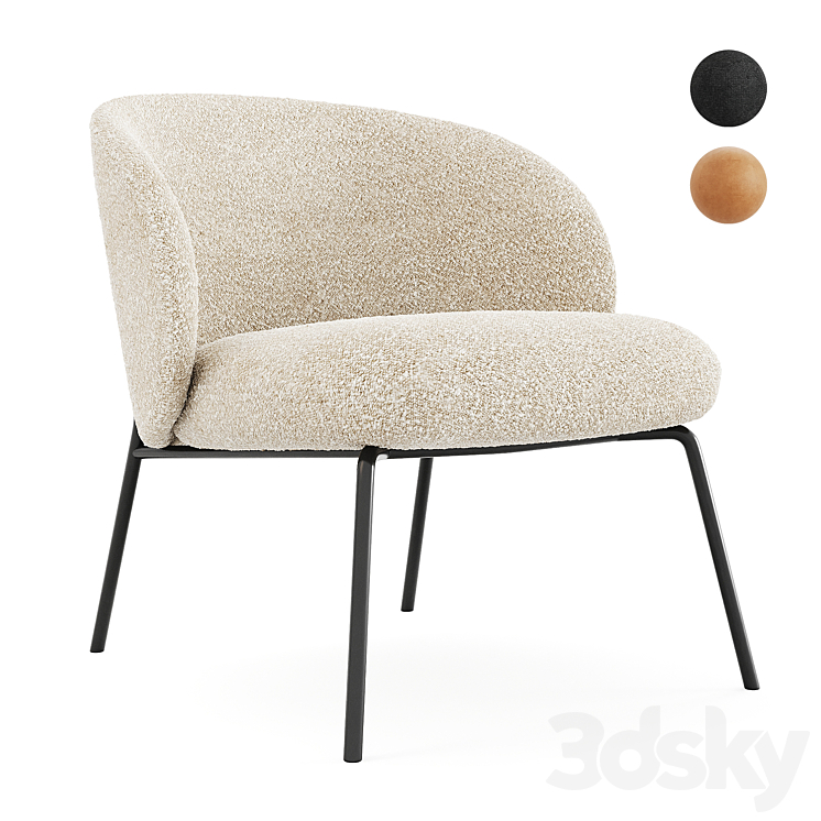 Princeton Lounge Chair by BoConcept - Arm chair - 3D model