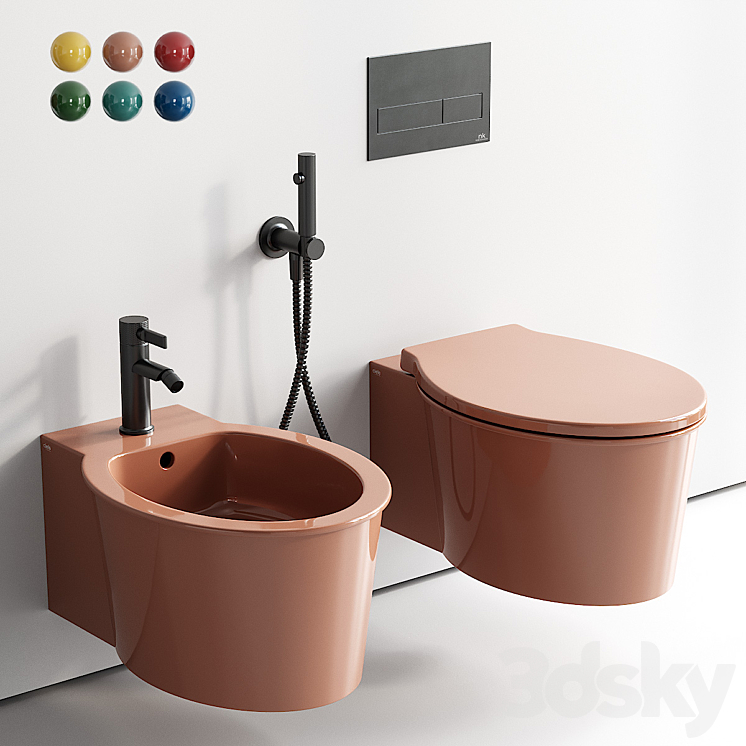 Ceramica Cielo I Catini Wall-Hung WC - Toilet and Bidet - 3D model