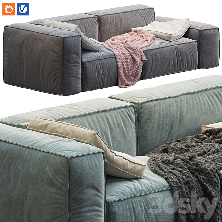 Modular Sofa Peanut B by Bonaldo - Sofa - 3D model