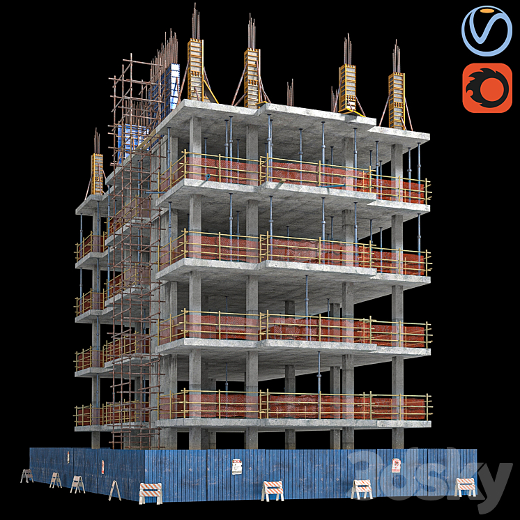 Modular building 07 - Building - 3D model