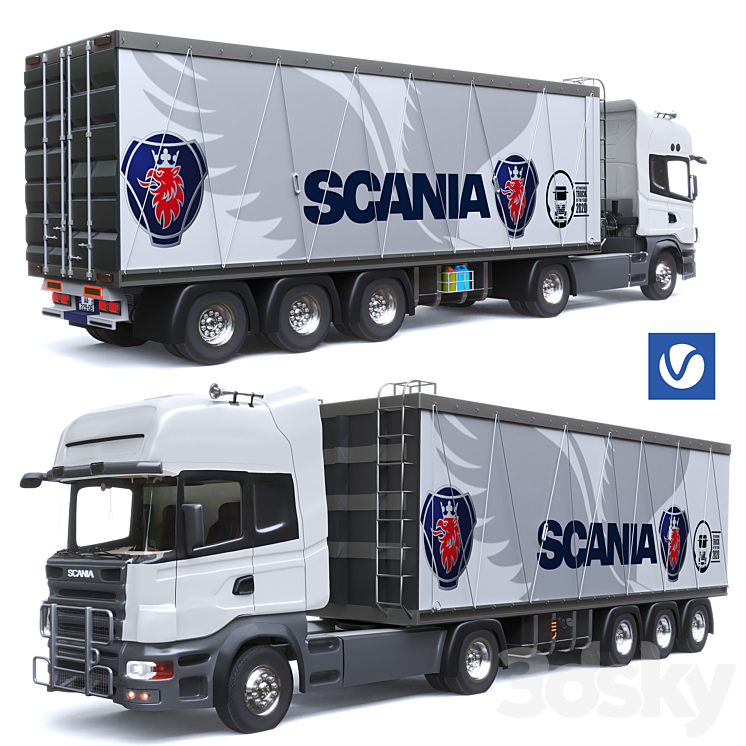 Scania R-series Topline - Transport - 3D model