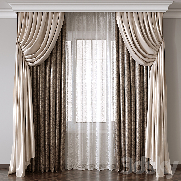 Curtain for Interior 007 - Curtain - 3D model Curtain for Interior 007 - Curtain - 3D model