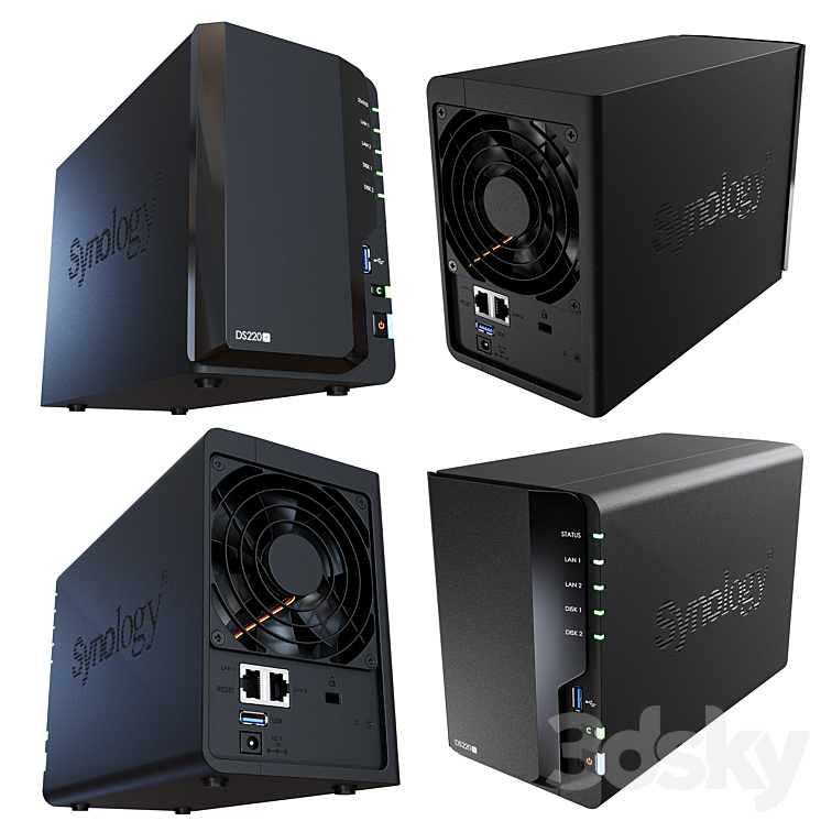 SYNOLOGY NAS DS220+ - PC & other electronics - 3D model