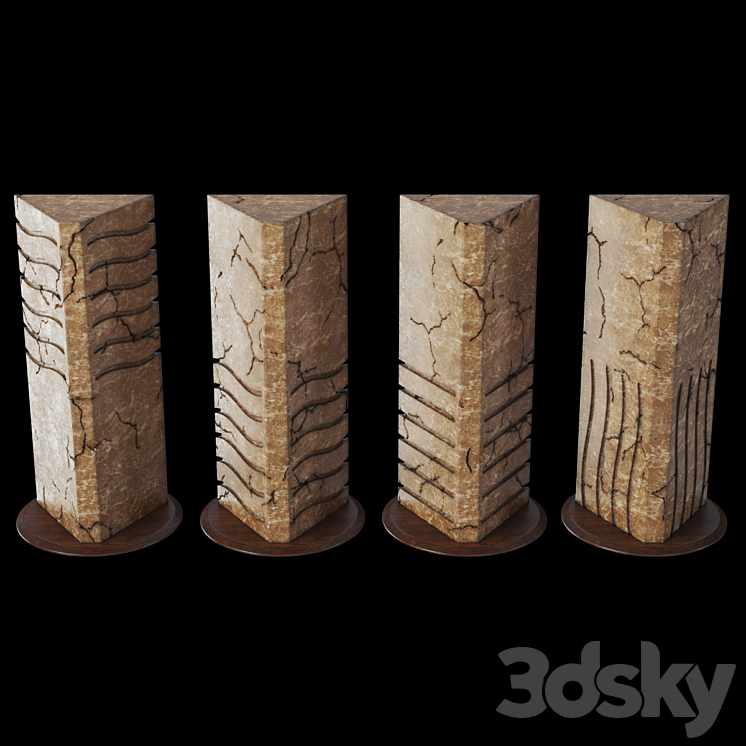 Stones "The Fifth Element" - Sculpture - 3D model