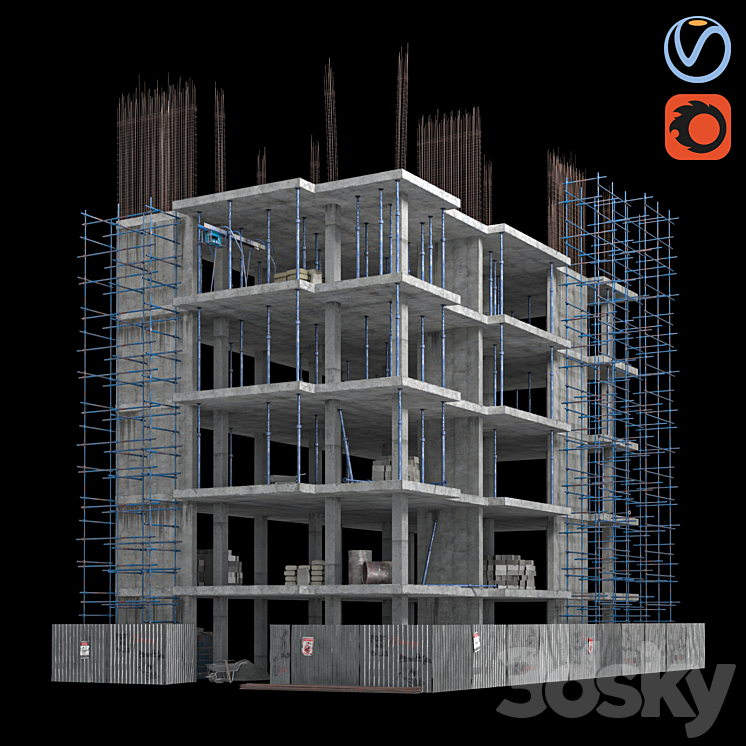 Modular building 09 - Building - 3D model