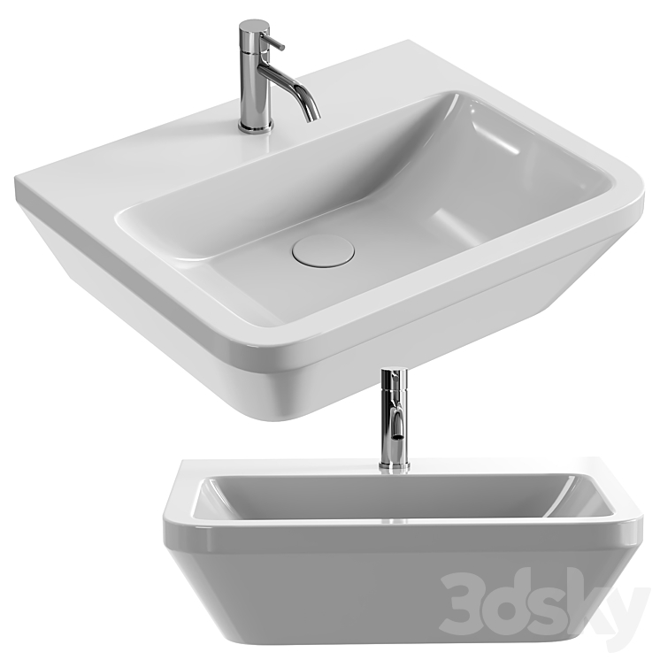 VitrA Integra washbasin white - Wash basin - 3D model