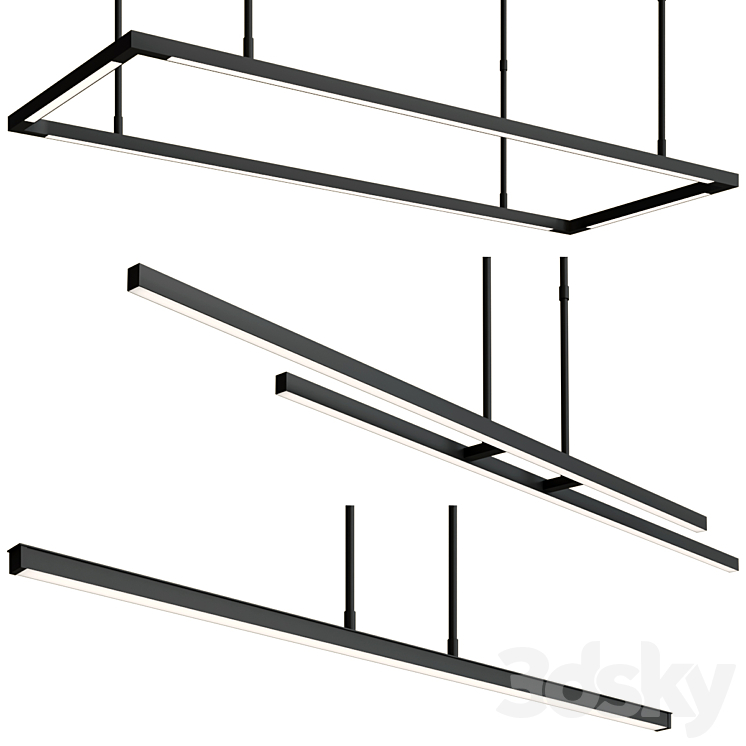 STAGGER Linear Pendant - Pendant light - 3D model