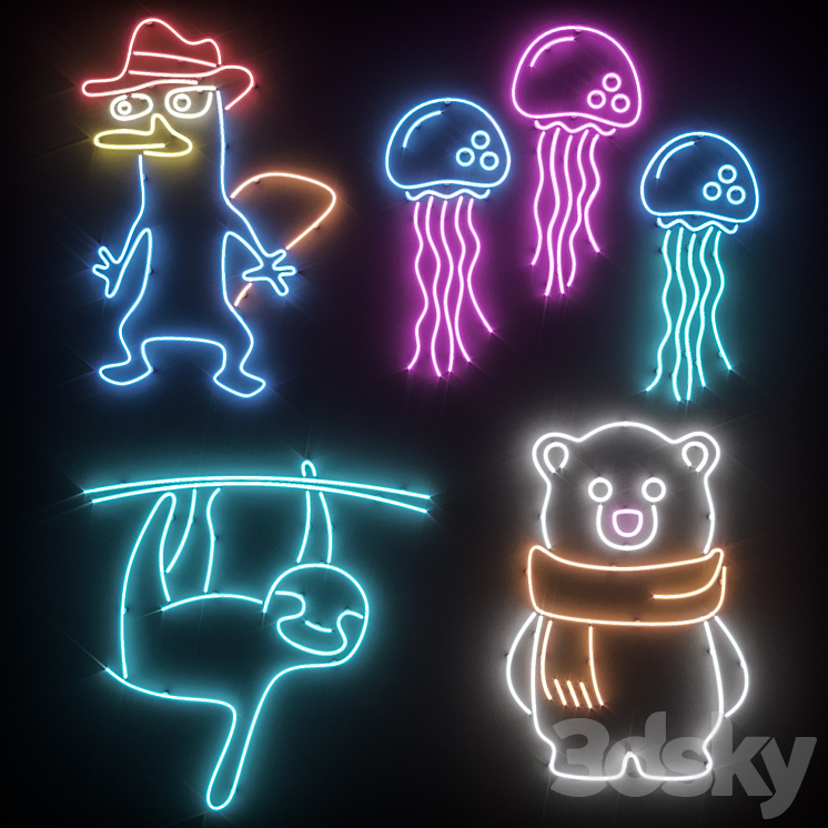 Neon Set 41 - Neon - 3D model