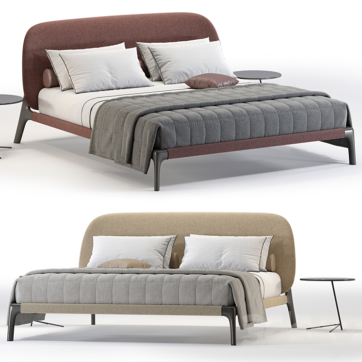 Poliform CURVE Bed - Bed - 3D model