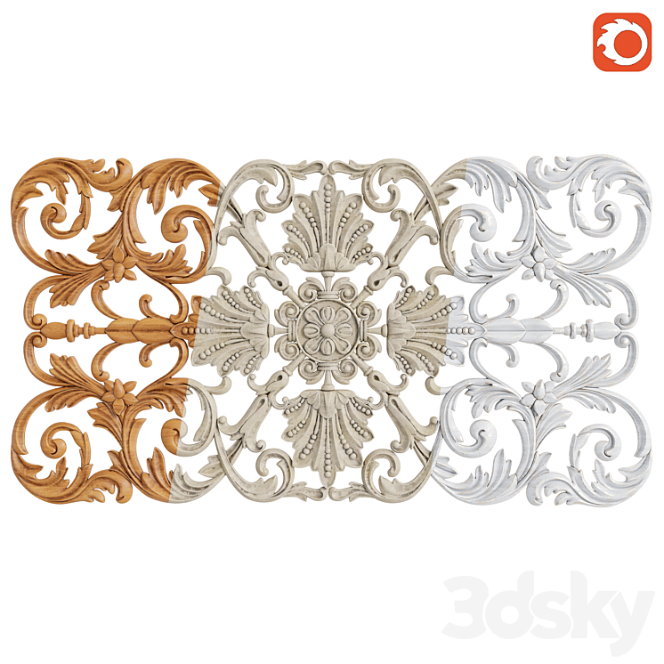 Decor 001 - Decorative plaster - 3D model