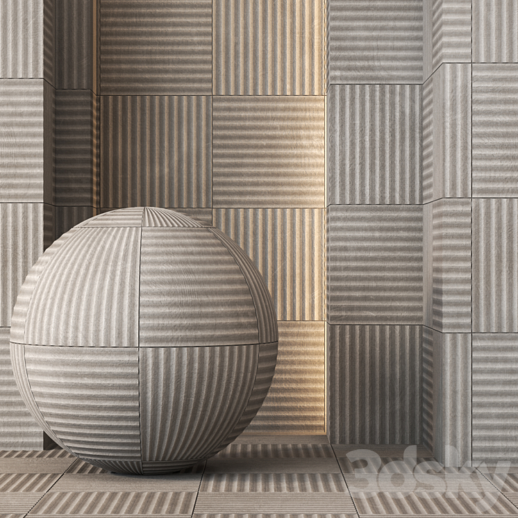 Decorative Plaster Wallpaper Texture 4K - Seamless - Tile - 3D model