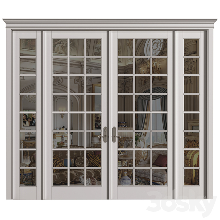 Exterior classical street doors.Entrance classic doors. Entrance to the ...