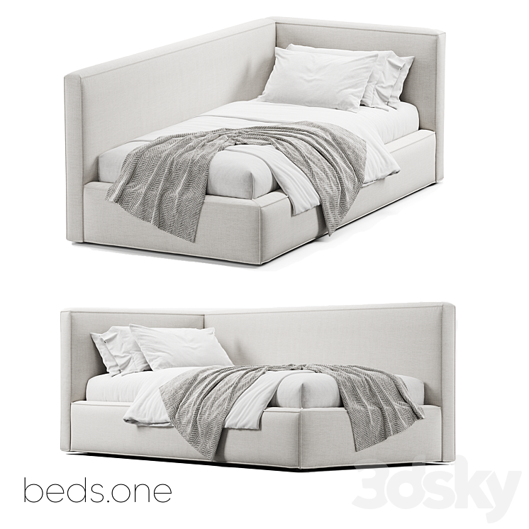 OM beds.one - Monti kid Corner bed - Bed - 3D model