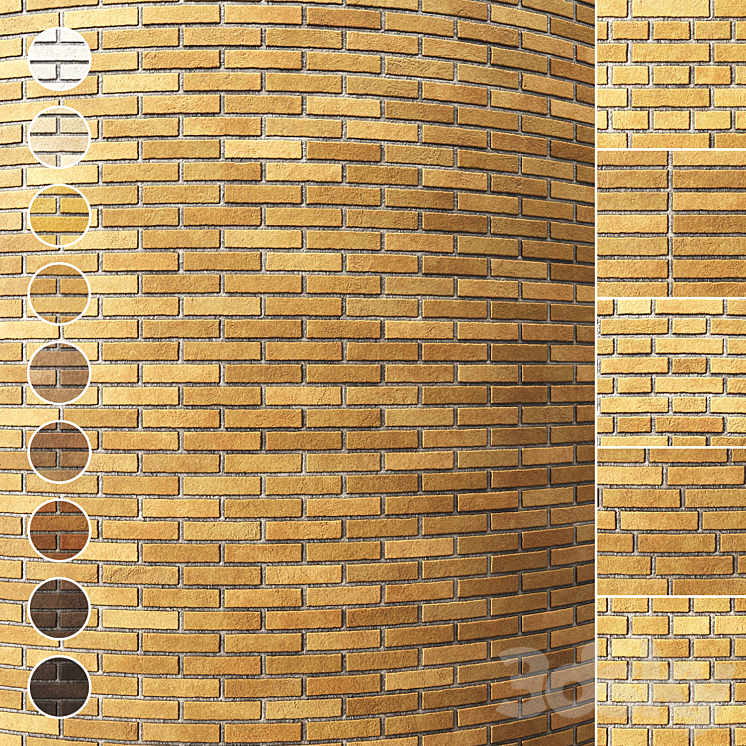 Brick wall 006 - Brick - 3D model