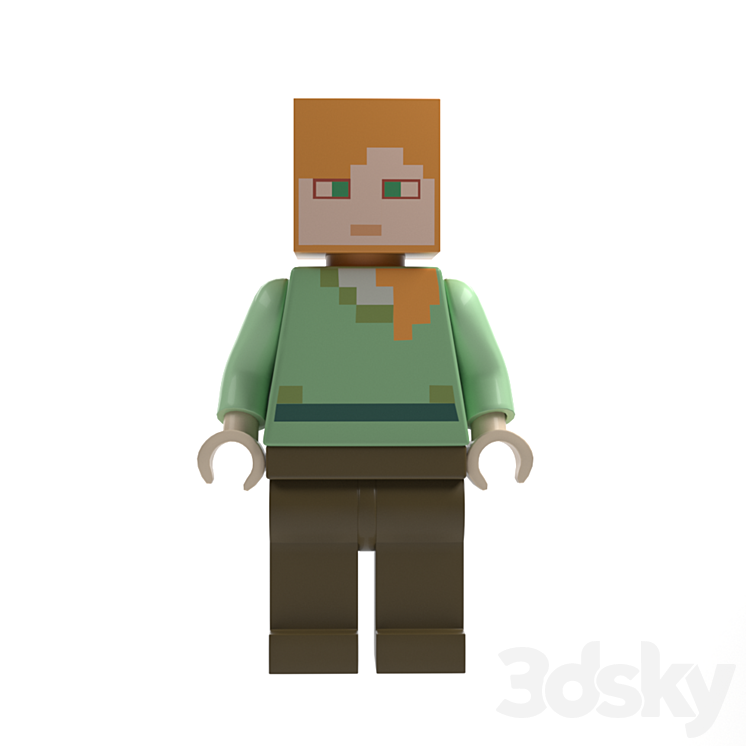 Lego Minifigure - Alex (Minecraft) - Toy - 3D model