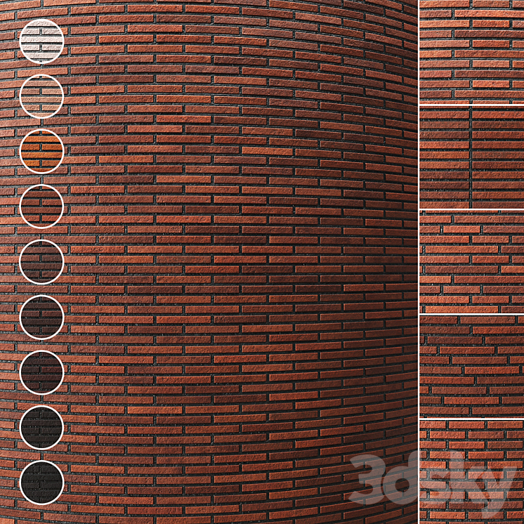 Brick wall 018 - Brick - 3D model