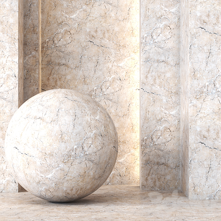 Travertine Stone Texture 4K - Seamless - Stone - 3D model