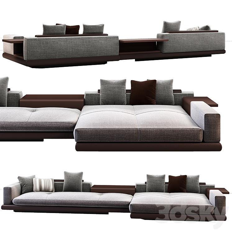 Minotti connery sofa - Sofa - 3D model