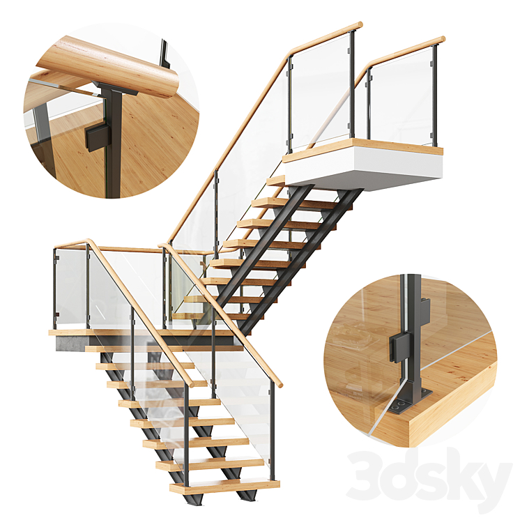 Stair 4 - Staircase - 3D model