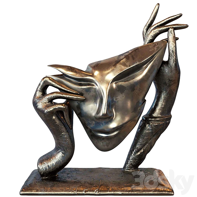 mask statue - Sculpture - 3D model