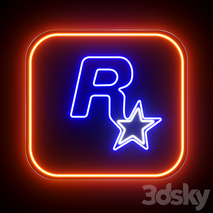 GTA|Rockstar Games Neon Sign - Neon - 3D model