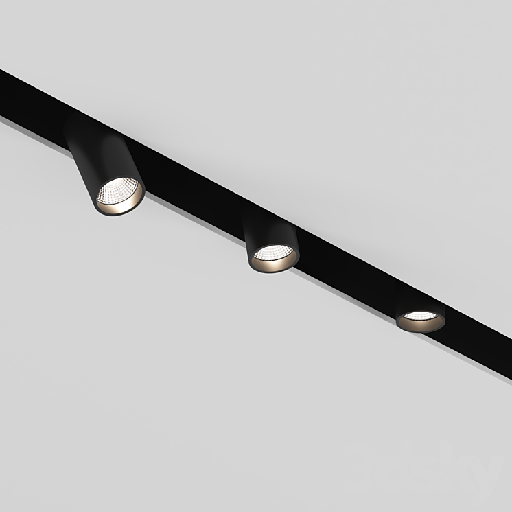 Track light HOKASU Tube HIDE TR4 - Spot light - 3D model