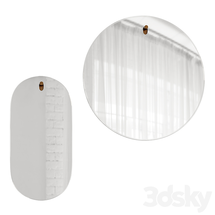 Hang 1 Mirrors by Blu dot - Mirror - 3D model