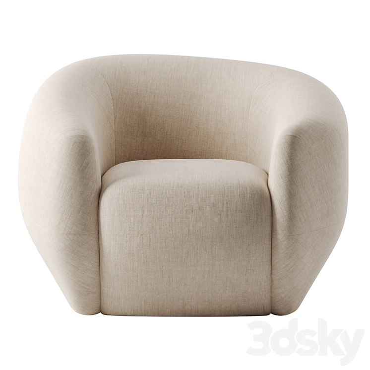 ASYMMETRY (M) Armchair by Pierre Yovanovitch - Arm chair - 3D model