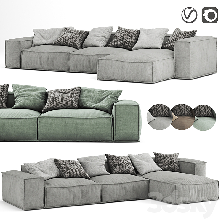 peanut b sofa - Sofa - 3D model