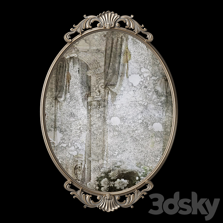 Kirkland – Gold Oval Baroque Wall Mirror - Mirror - 3D model Kirkland – Gold Oval Baroque Wall Mirror - Mirror - 3D model