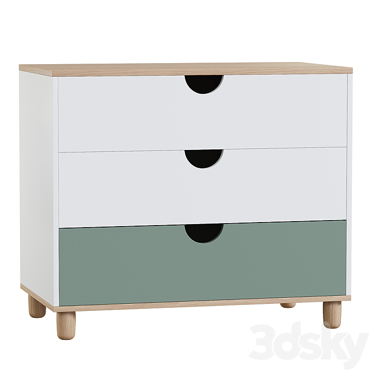 Halli Dresser Halli - Sideboard & Chest of drawer - 3D model