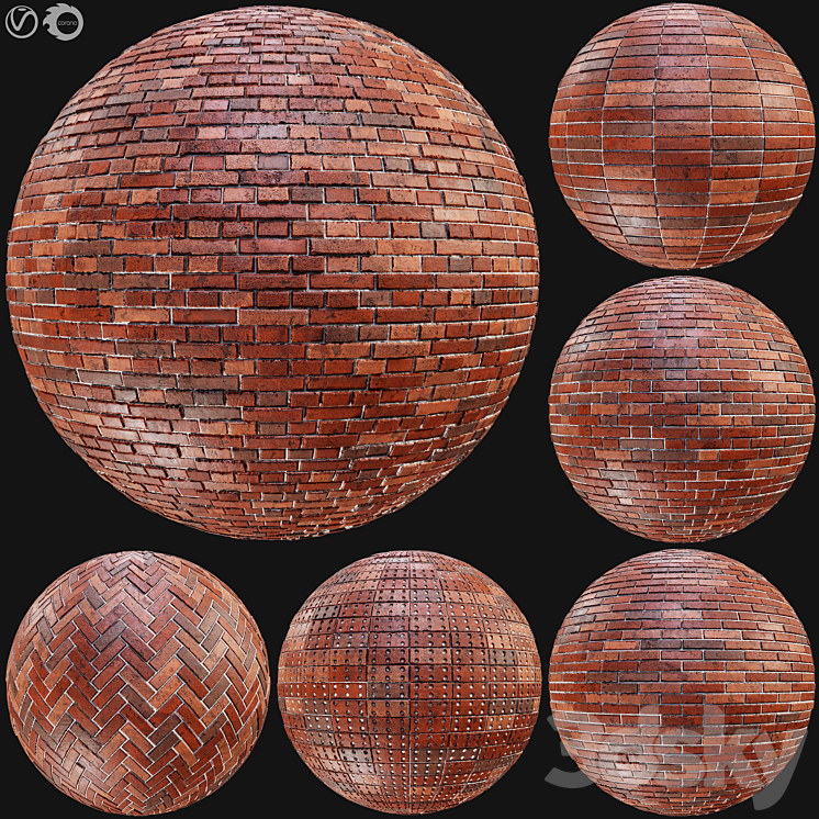 Realistic Brick PBR Material Vol11 - Brick - 3D model