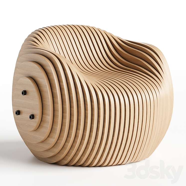 Parametric Design Chair - Arm chair - 3D model
