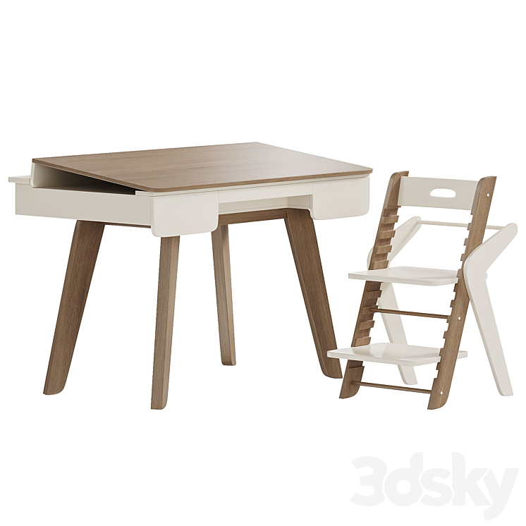 Magnus growing chair - Table + Chair - 3D model